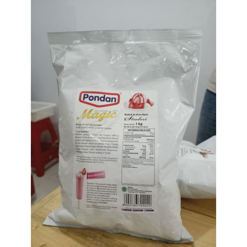Jual Pandan Magic Bubuk Es Krim Rasa Strawberry 1 Kg | Shopee Indonesia