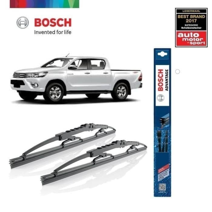 Jual WIFER BOSCH ORIGINAL TOYOTA HILUX 2016 UP REVO WIPER KARET KACA DEPAN MOBIL UKURAN 22-16 ...