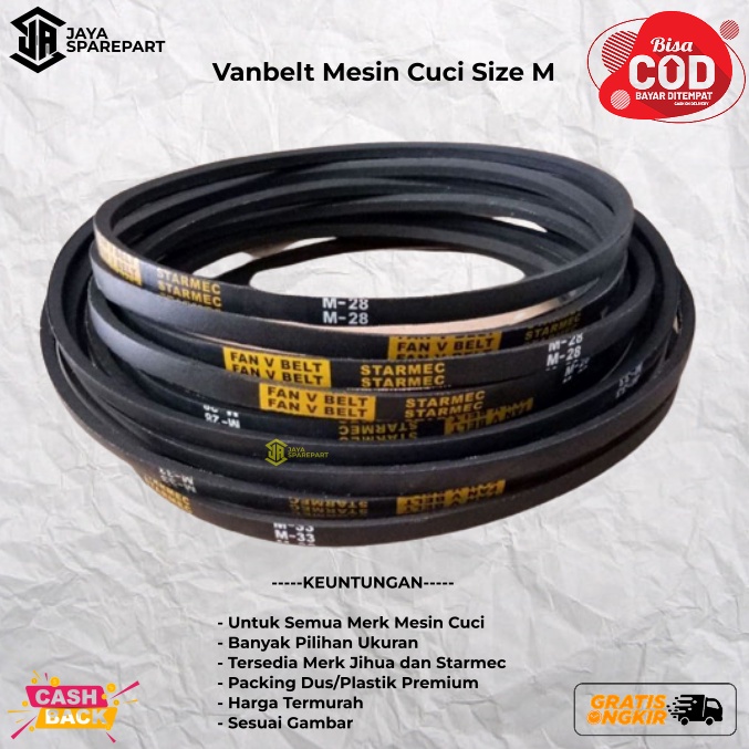 Jual VANBELT SIZE M MESIN CUCI MULTI / V BELT / FANBEL / PAMBEL ...