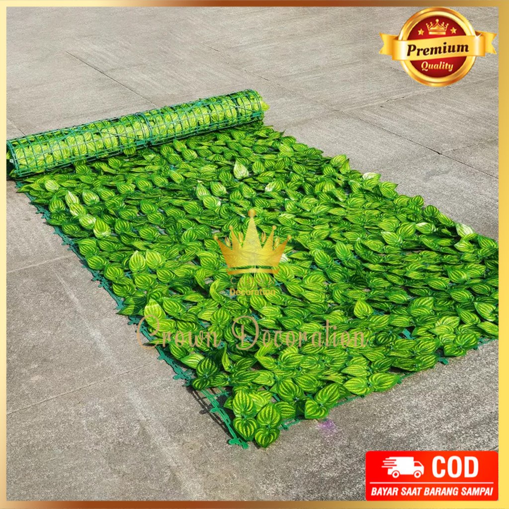 Jual Rumput Jaring Daun 1 x 2 meter 1 gulung dekorasi rambat dinding ...