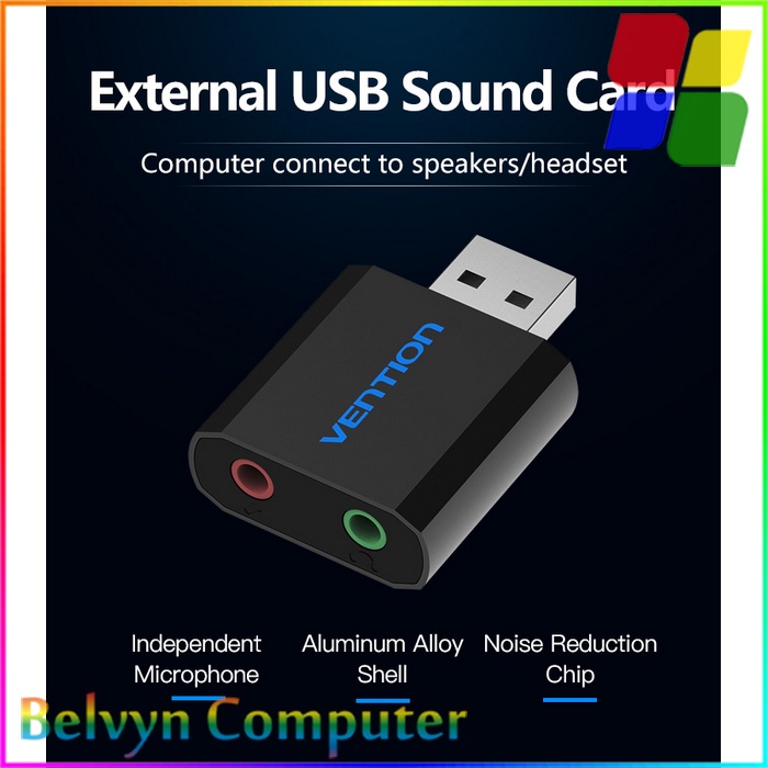 Jual Vention S13 Universal External USB Sound Card Audio Eksternal ...