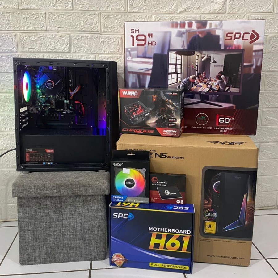 Jual CPU | Komputer | PC Rakitan | PC Deskop | PC Kasir Admin Dualcore - 4GB - Monitor 19" HDMI ...