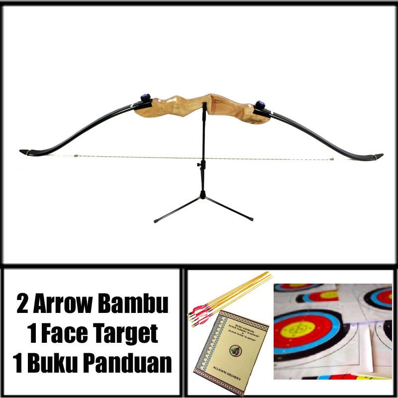 Jual Busur Panah Recurve Bongkar Pasang Standar Club R50 NATURAL ...