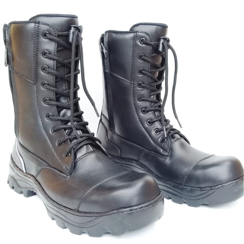 Jual SEPATU PDL KULIT ASLI SAFETY UJUNG BESI DAMKAR / PEMADAM KEBAKARAN ...