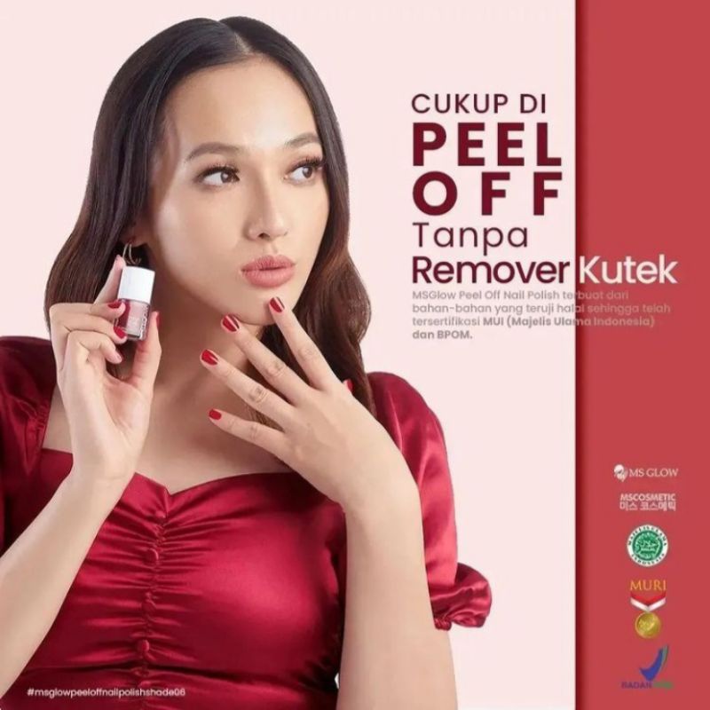 Jual Kutex Peel Off Halal Msglow | Shopee Indonesia
