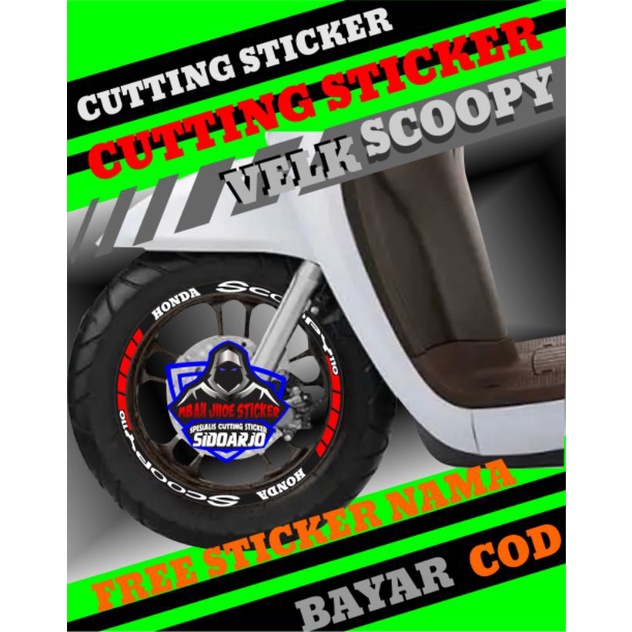 Jual cutting sticker velk scoopy,sticker velk scopy(bayar di tempat ...