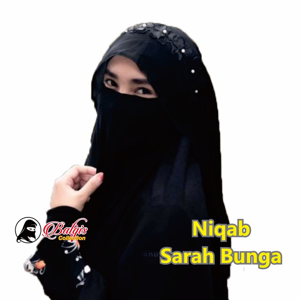 Jual cadar Niqab Sarah Bunga | Shopee Indonesia