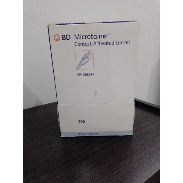Jual BD microtainer activated Lancet blue isi 200 | Shopee Indonesia