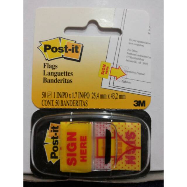 Jual Post It Sign Here 3M 680-9 | Shopee Indonesia