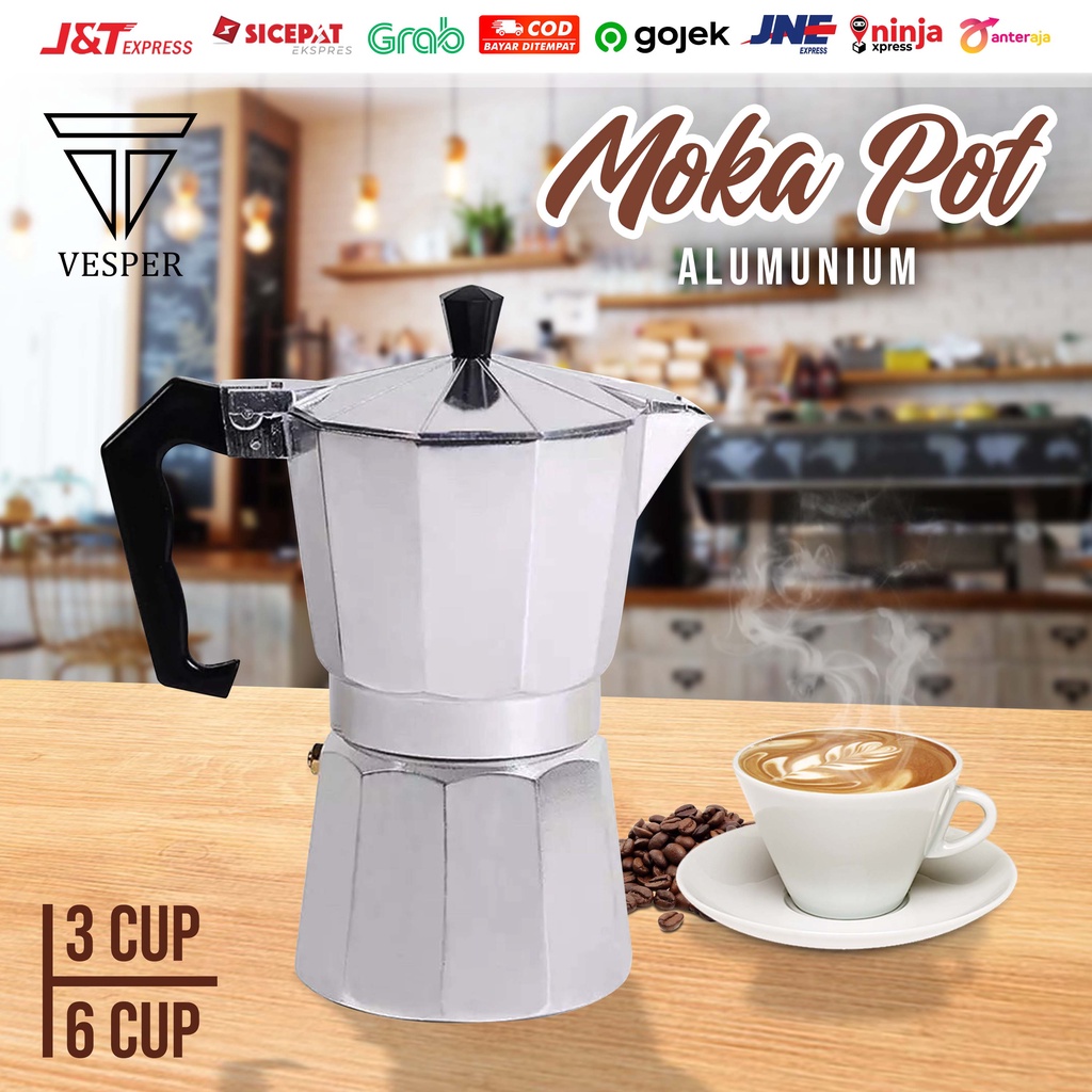 Jual Mokapot coffee 3cup dan 6cup / mokapot kopi / mokapot maker 3 cup ...