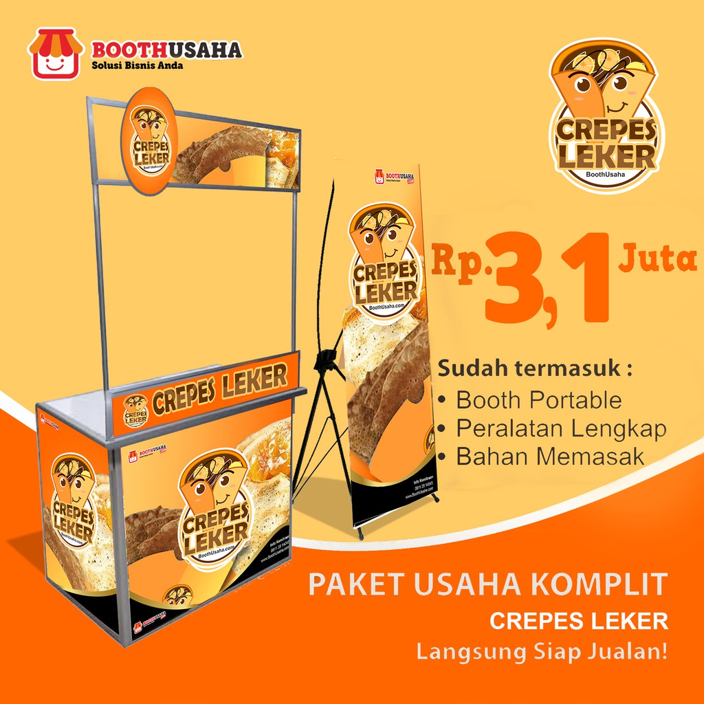 Jual PAKET USAHA CREPES LEKER BOOTH PERALATAN ALAT BAHAN TEPUNG LENGKAP ...