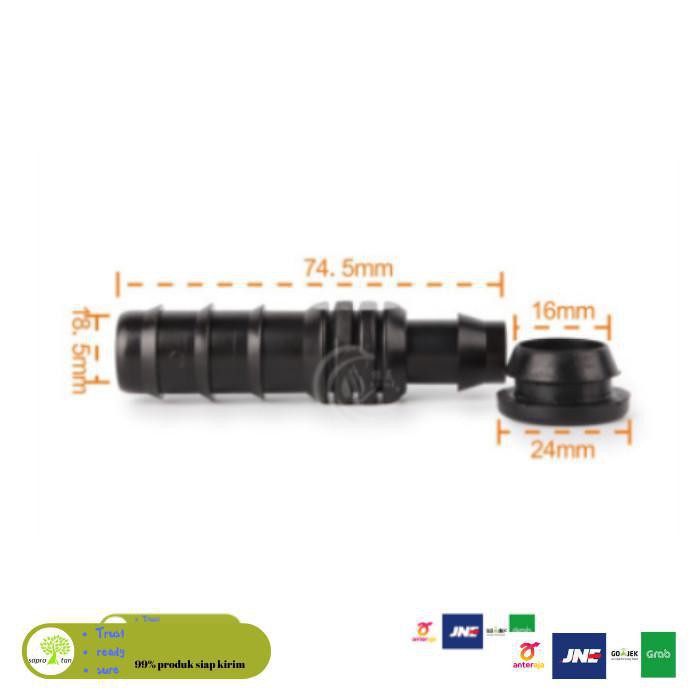 Jual Connector Offtake 16 mm to PE 20 mmKonektor Fertigasi Hidroponik ...