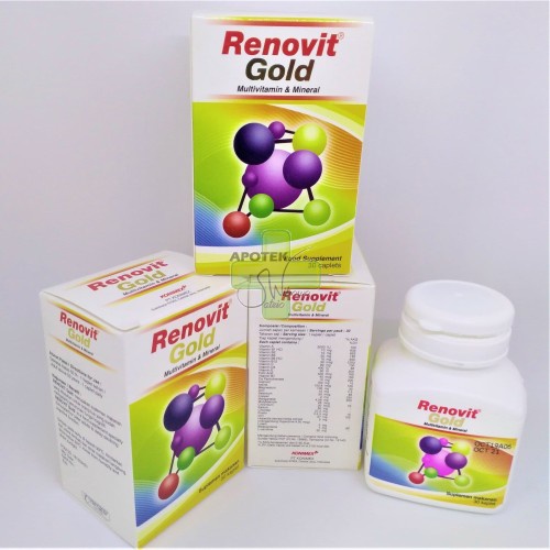 Jual RENOVIT GOLD MULTIVITAMIN ISI 30 TABLET (ORIGINAL) | Shopee Indonesia