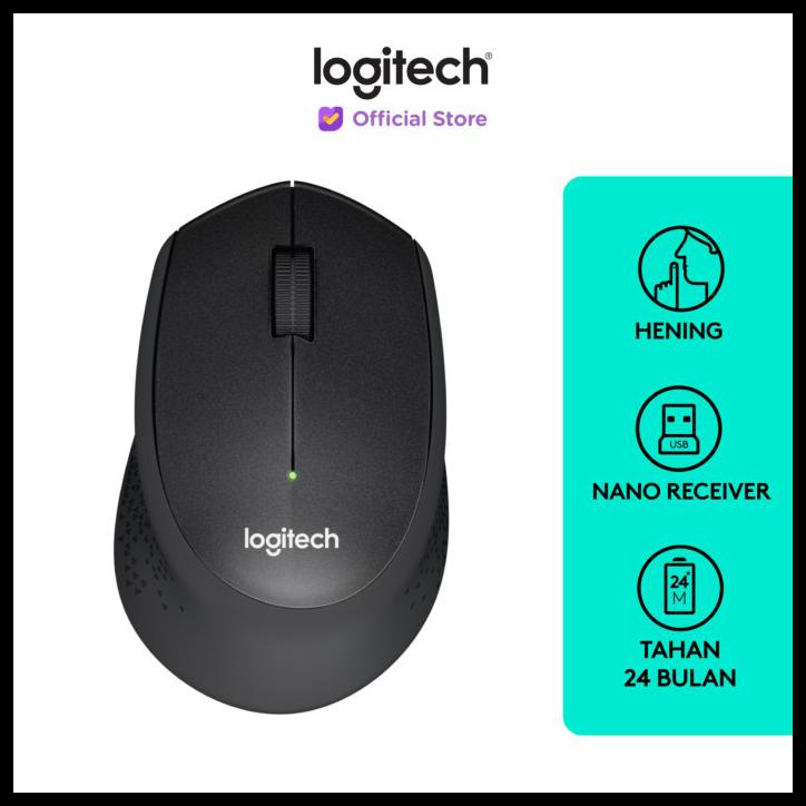 Jual Logitech M331 Mouse Wireless Silent Click - Black | Shopee Indonesia