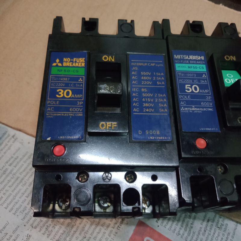 Jual mccb breaker nfb mitsubishi nf50 20A 30a 40a 50a | Shopee Indonesia