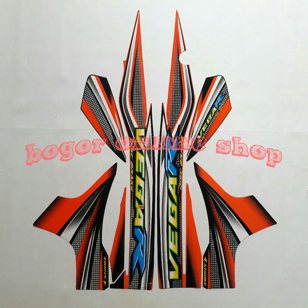 Jual stiker motor vega r 2005 orange-hitam | Shopee Indonesia
