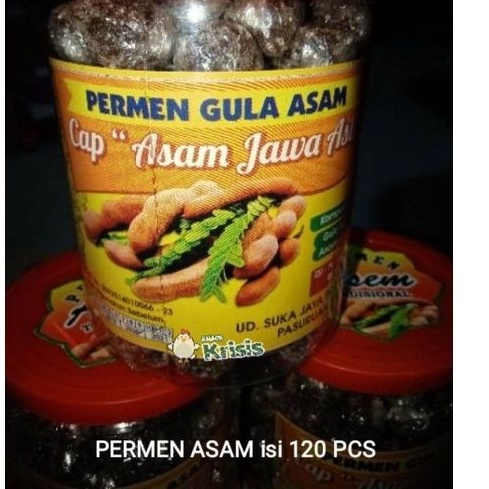 Jual PERMEN GULA ASAM JAWA ASLI 1 TOPLES ISI 120 PCS PERMEN ASEM ASLI ...