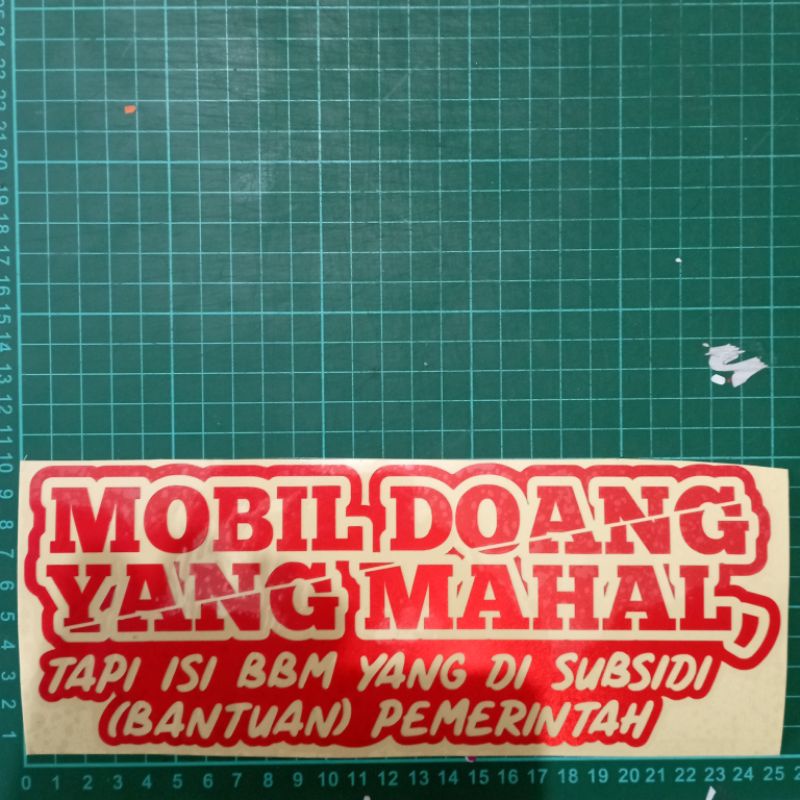 Jual Sticker Cutting Kata-kata truk,Mobil Doang Mahal Isi Bensin ...