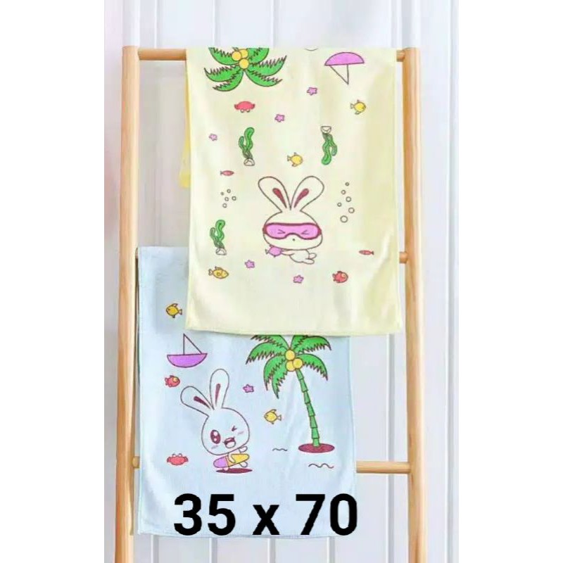 Jual Handuk bayi kecil microfiber 35 x70cm/ Handuk Bayi Lucu Karakter ...