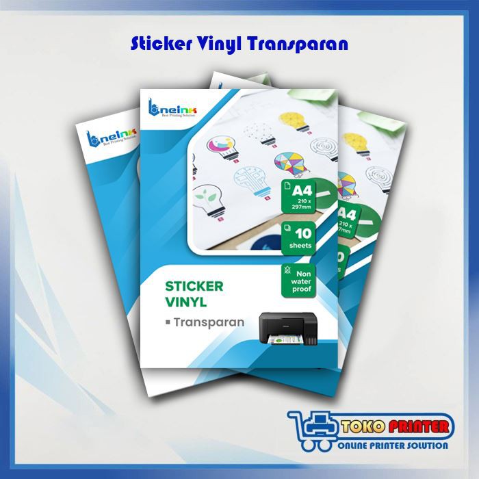 Jual Sticker Vinyl Inkjet A4 Transparan - Tembus pandang - Bening ...