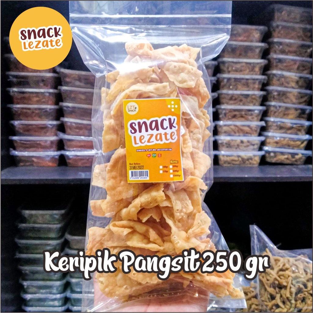 Jual Kripik Pangsit 250GR / Pangsit Bawang Rasa Gurih Asin / Kripik ...