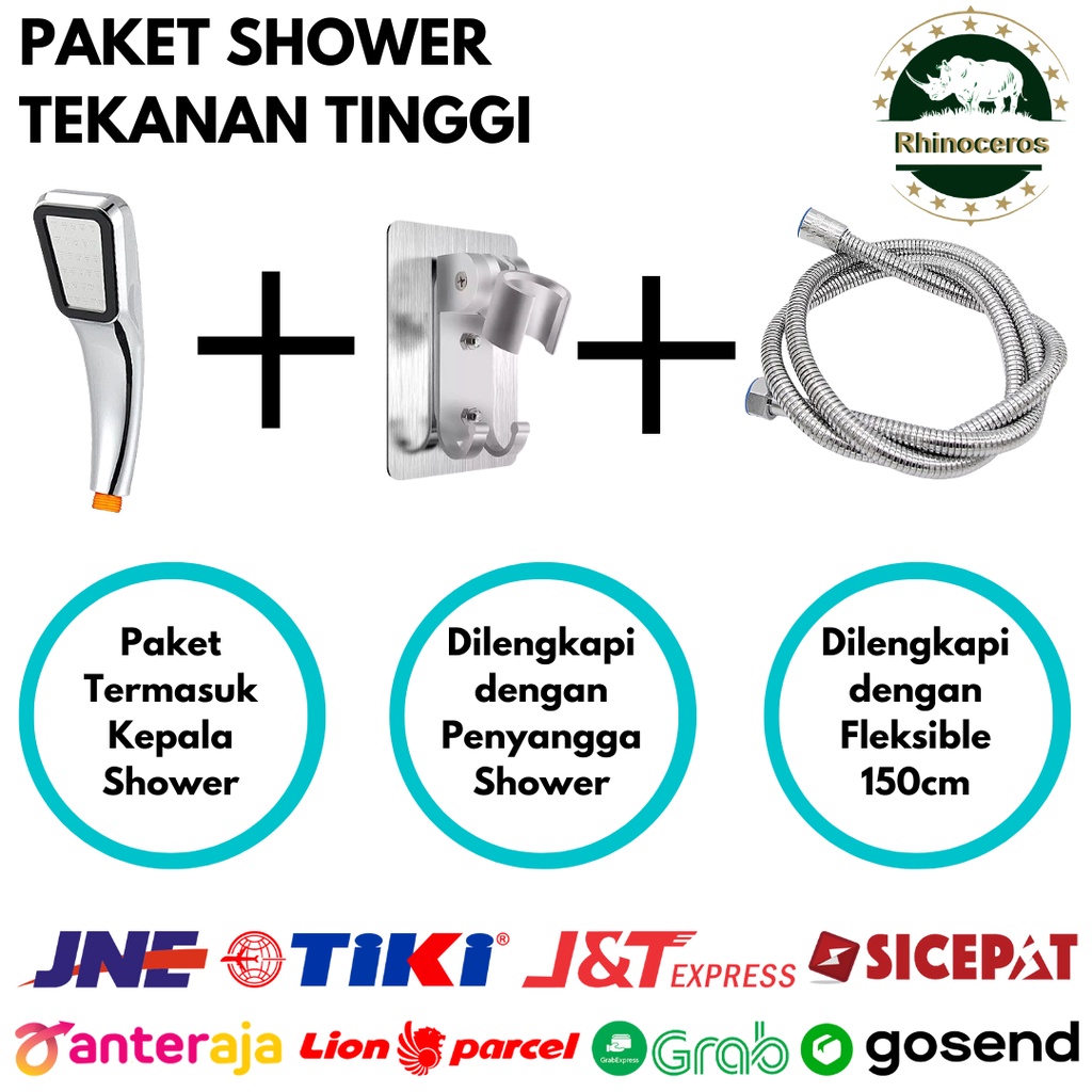 Jual Shower Kamar Mandi 300 Lubang Paket Penyangga Kepala Shower Set ...