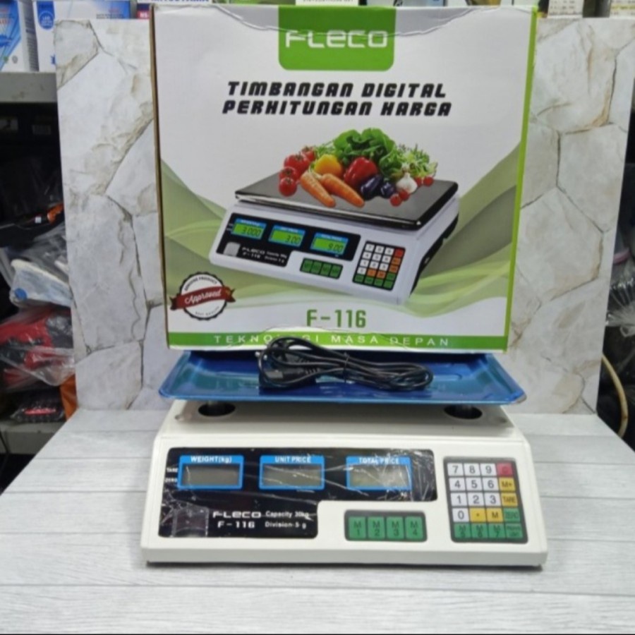 Jual Timbangan Digital Fleco F-116 Timbangan Max 30 Kg Daging Sayur ...