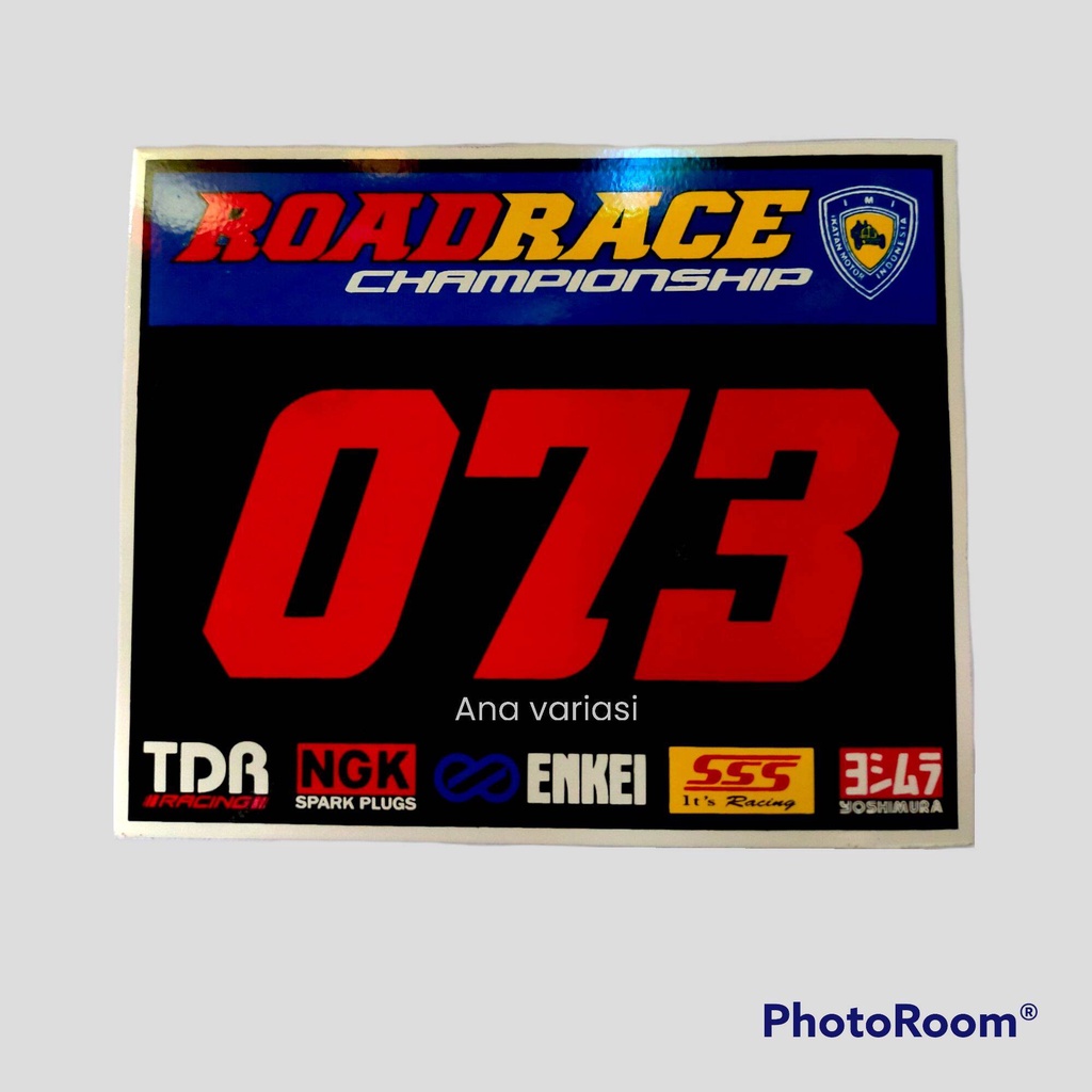 Jual stiker roadrace besar stiker motor road race stiker angka stiker ...