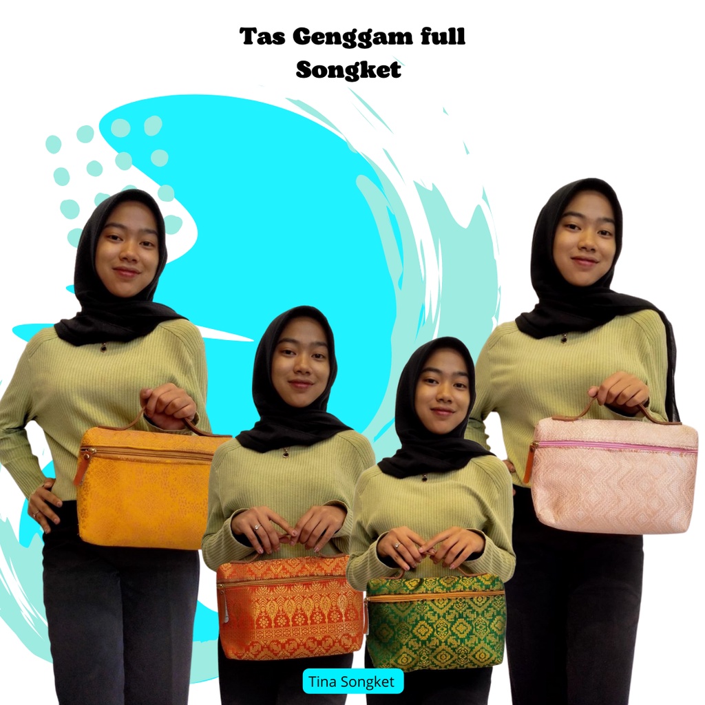 Jual Tas Songket Genggam Bermacam Motif dan Warna - Tina Songket ...