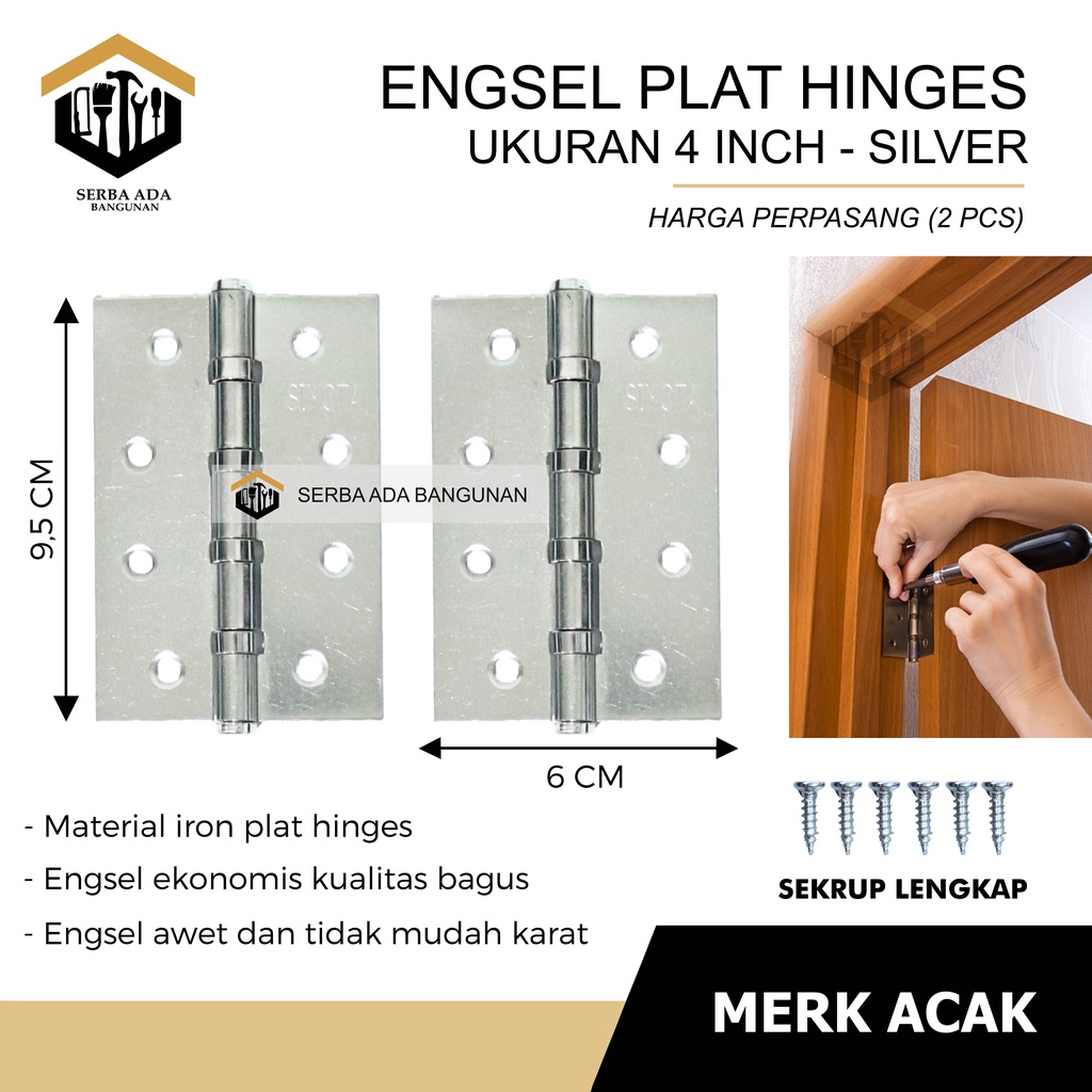 Jual SAB Engsel Plat Engsel Plat Jendela Engsel Pintu Engsel jendela 3 ...