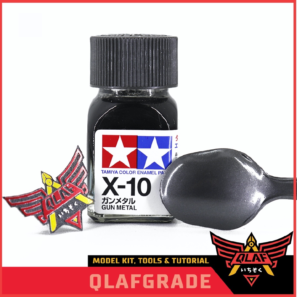 Jual Tamiya Enamel X10 X 10 Gun Metal cat Gundam model Kit paint ...