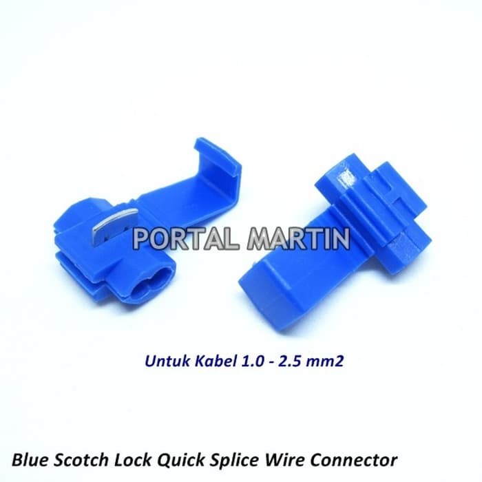 Jual Dijual Scotch Lock Quick Splice Wire Connector Biru (1 - 2.5 mm2 ...