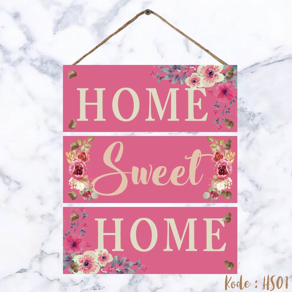 Jual HOME SWEET HOME KAYU ( bukan MDF ) / Wall Decor Kayu Jati Belanda ...