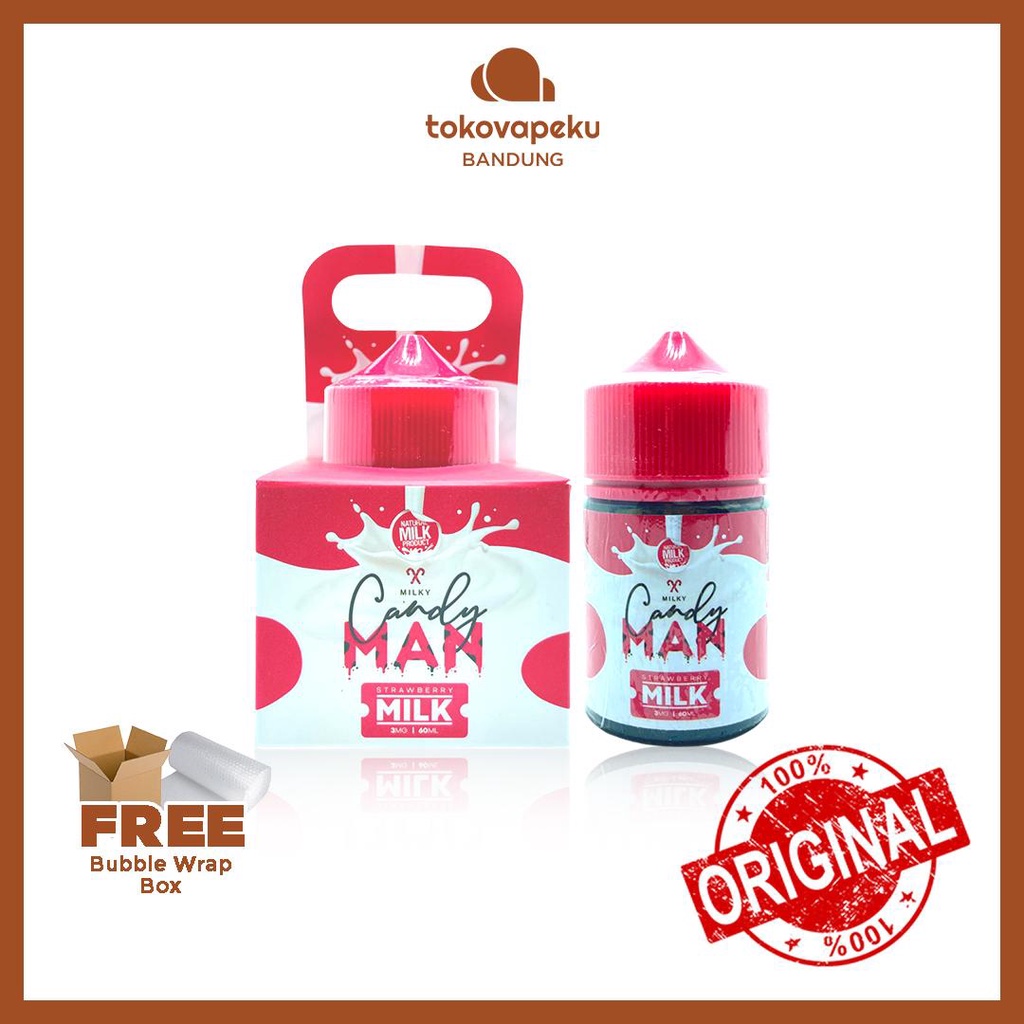 Jual CANDYMAN MILKY SERIES CANDYMAN STRAWBERRY MILK 60ML ORIGINAL by ...
