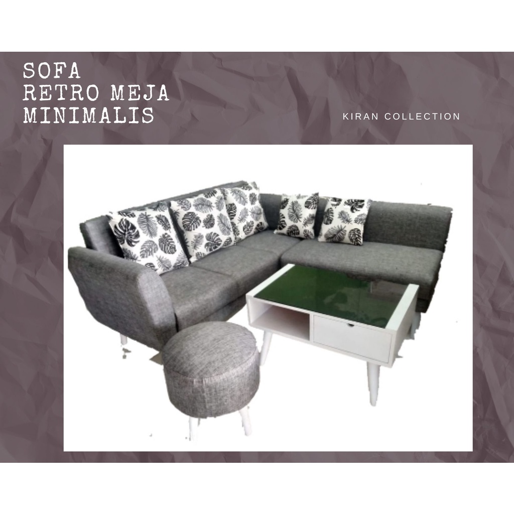 Jual GRATIS ONGKIR BANDUNG sofa retro minimalis plus meja / sofa ...