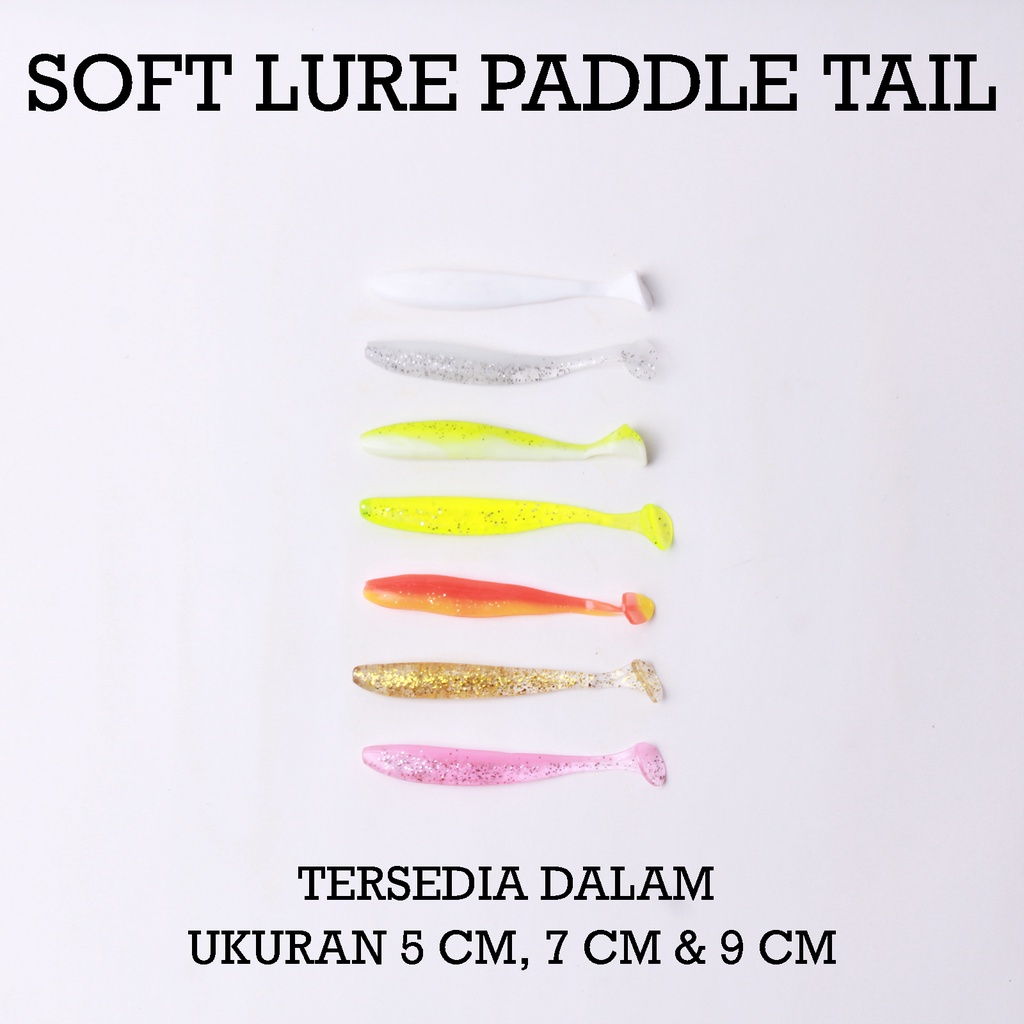 Jual Softlure Paddle Tail 5cm 7cm 9cm Umpan Pancing Casting Bahan Karet ...