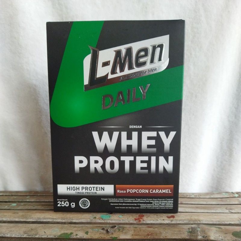 Jual L-Men L men Lmen Daily Whey Protein Dark Choco Popcorn Caramel ...