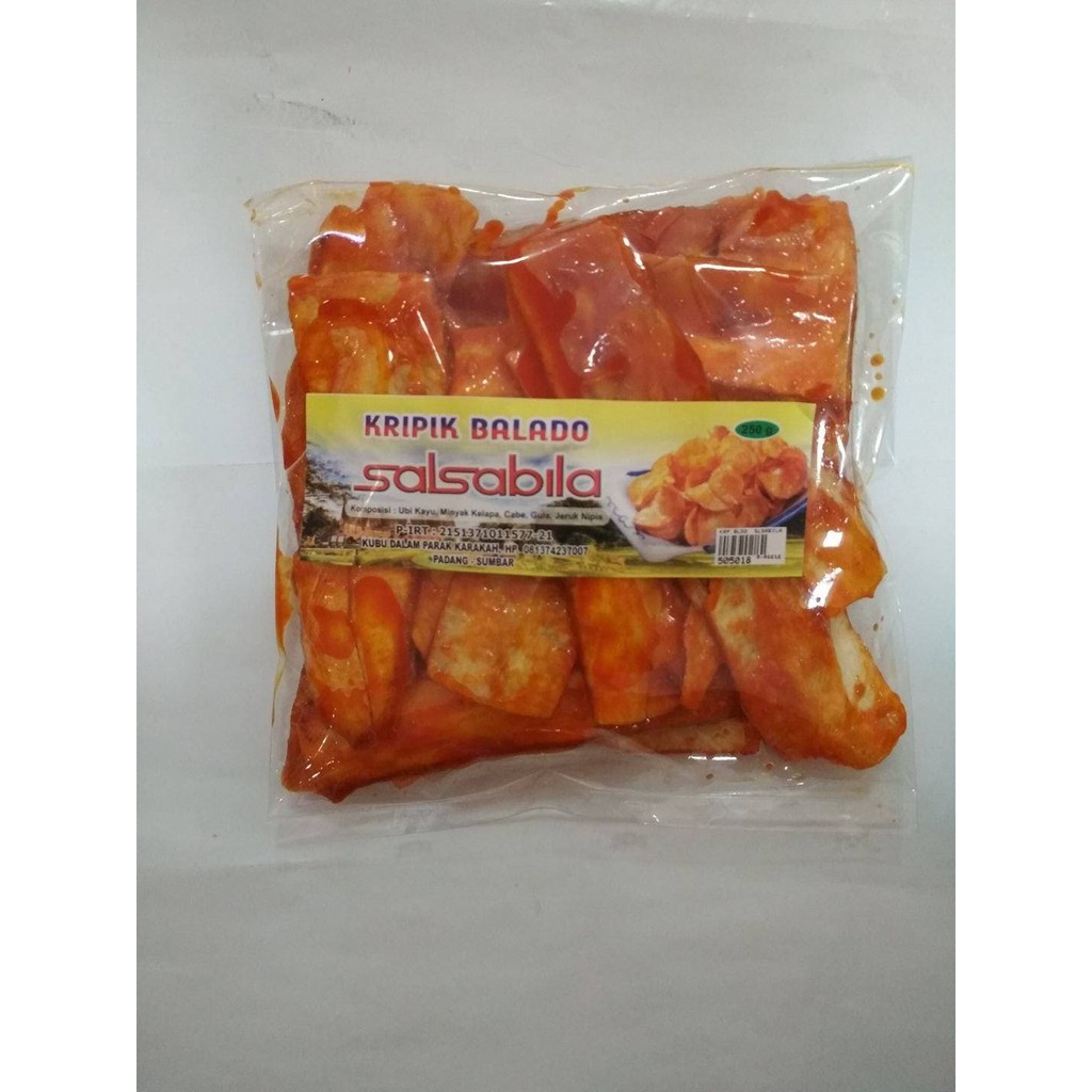Jual Keripik Singkong Balado Original/Durian 250 gram Salsabila Khas ...