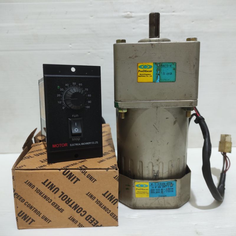 Jual PEEIMOGER DINAMO MOTOR GEARBOX 220VAC 60W DENGAN SPEED CONTROL ...