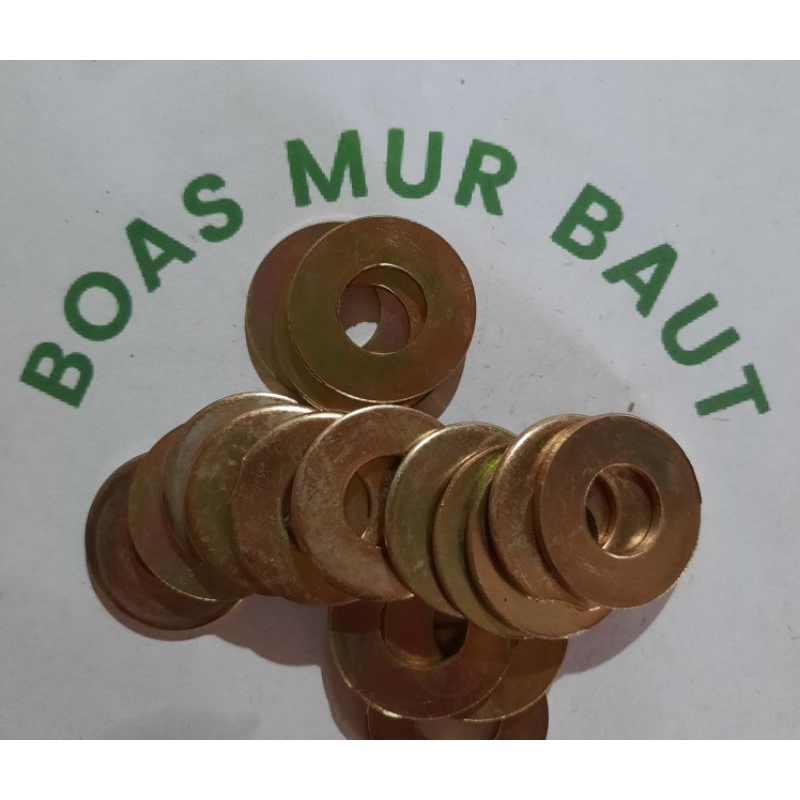 Jual Ring plat m10 Kuning Ring Baut lobang 10mm lubang ring plat baut ...