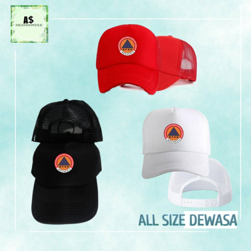 Jual topi jaring trucker BPBD | Shopee Indonesia