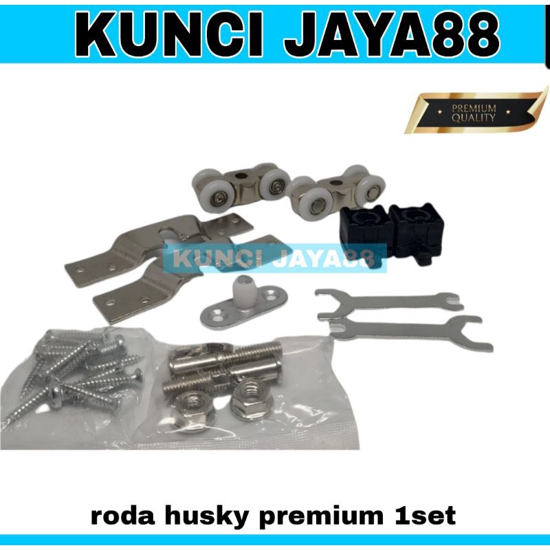 Jual roda husky premium 1set complete roda pintu geser roda sliding ...