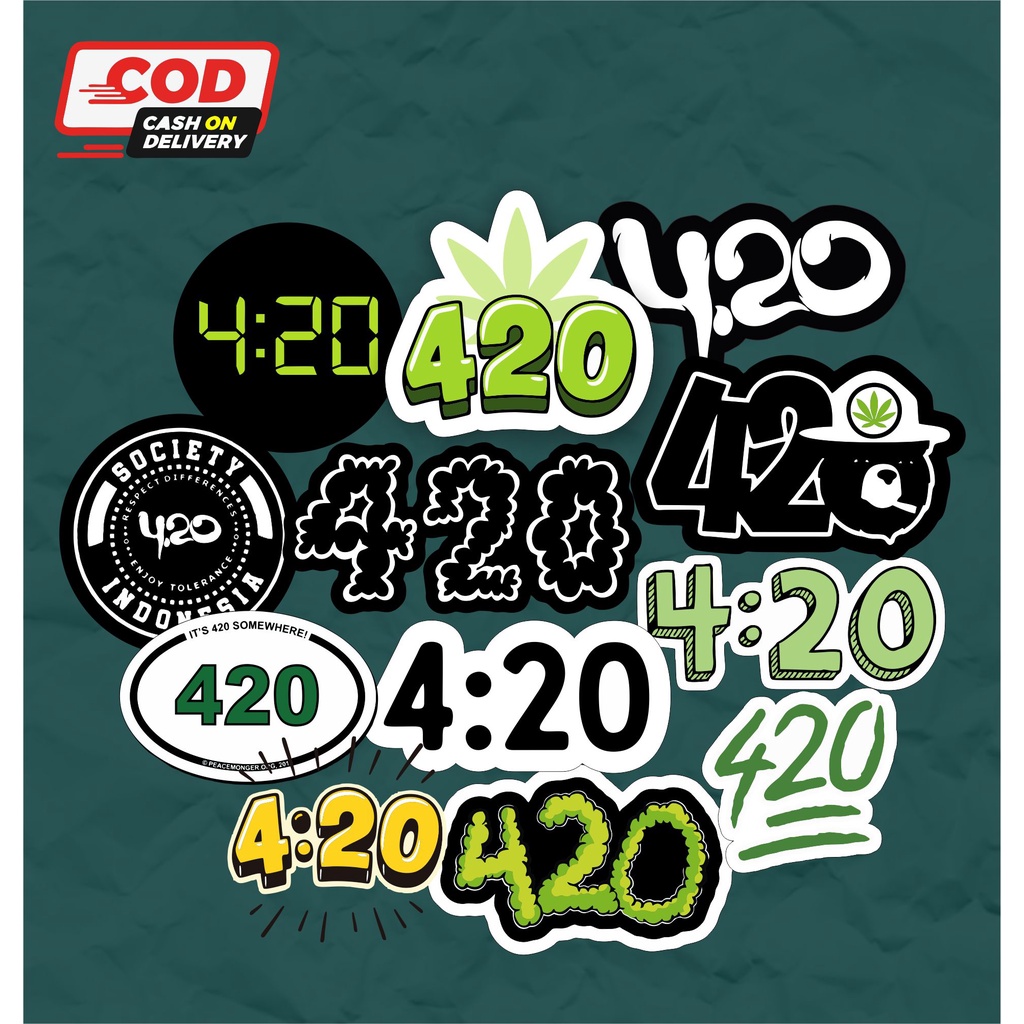 Jual STIKER 4 20 4.20 420 STICKER BRAND STIKER DISTRO FOURTWENTY FOUR ...