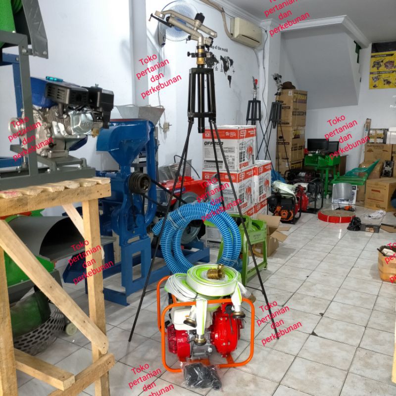 Jual Paket Sprinkler Sime Hidra jarak tembak 40 Meter pakai pompa Honda ...