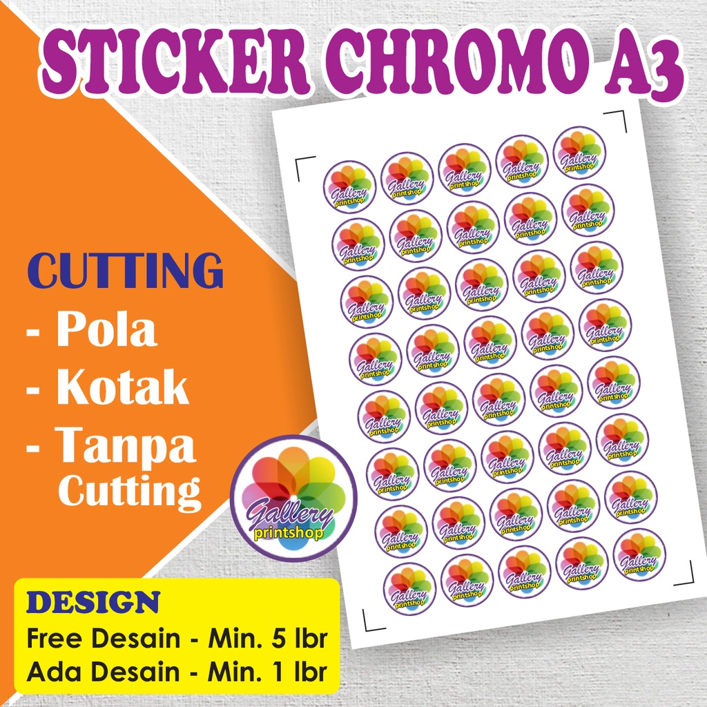 Jual Stiker Label Chromo Print A3+ / Cetak Stiker Label Kemasan ...