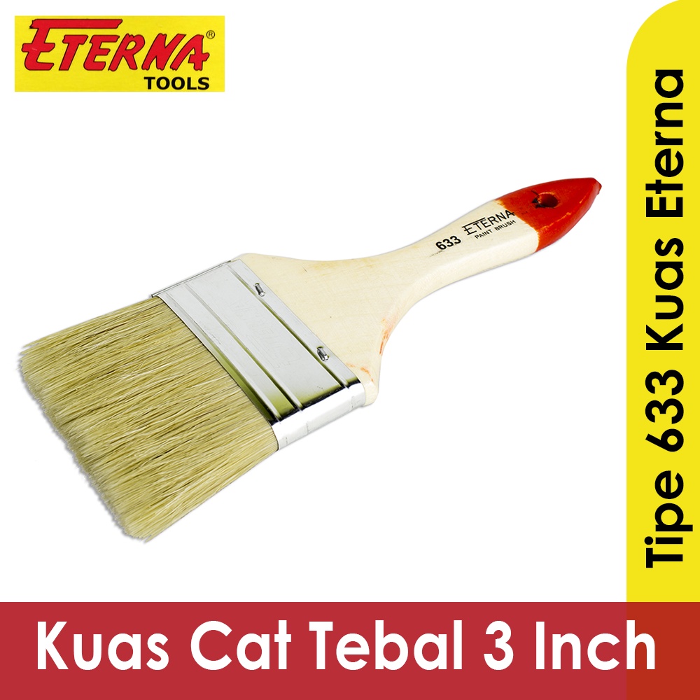 Jual Pusapu Kuas Eterna Bulu Tebal 3 Inch kuas cat tembok besi kayu 633 ...