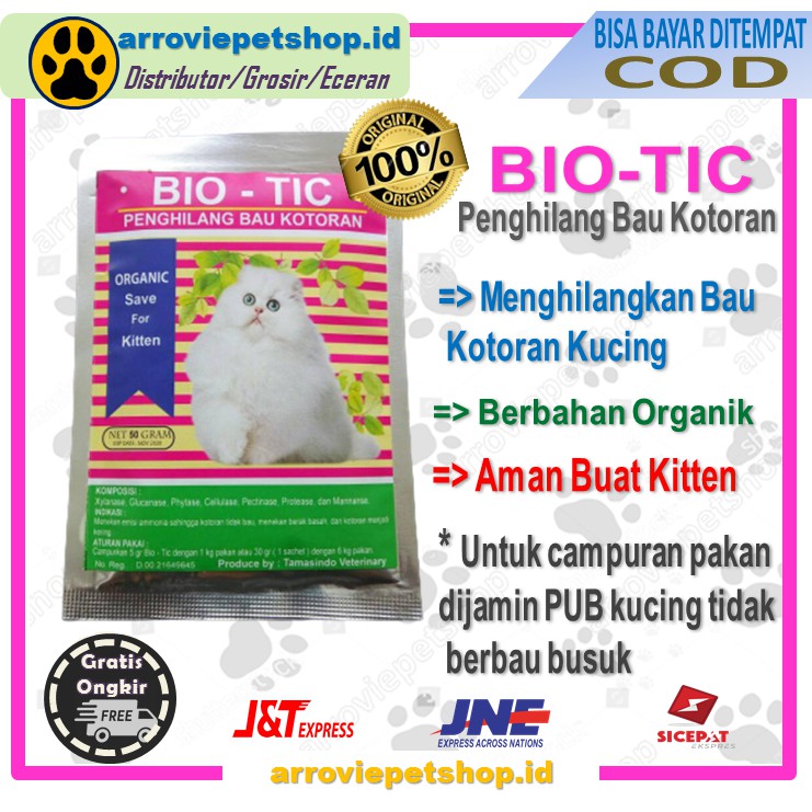 Jual BIOTIC CAT 30 GRAM PENGHILANG BAU KOTORAN KUCING | Shopee Indonesia