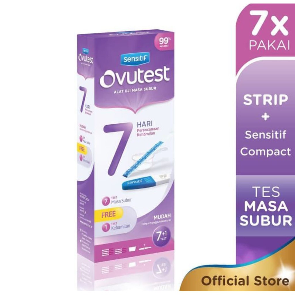 Jual Test Pack OVUTEST SEVEN DAYS PLAN ALAT UJI MASA SUBUR FREE 1PCS ...