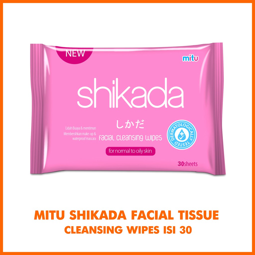 Jual Tisu Basah Mitu Shikada Facial Cleansing Wipes isi 30s / pembersih ...