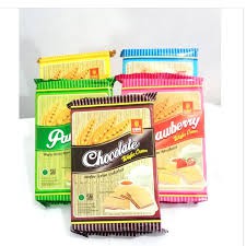 Jual UBM BISCUIT WAFER CREAM RASA CHOCOLATE | VANILLA | STRAWBERRY ...